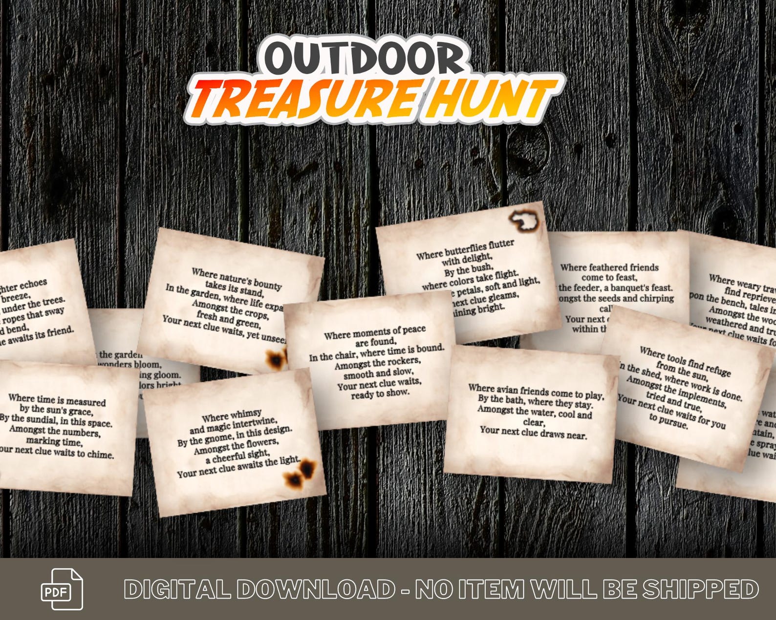 Outdoor Treasure Hunt | Outside Treasure Hunt | Scavenger Hunt Outdoor ...