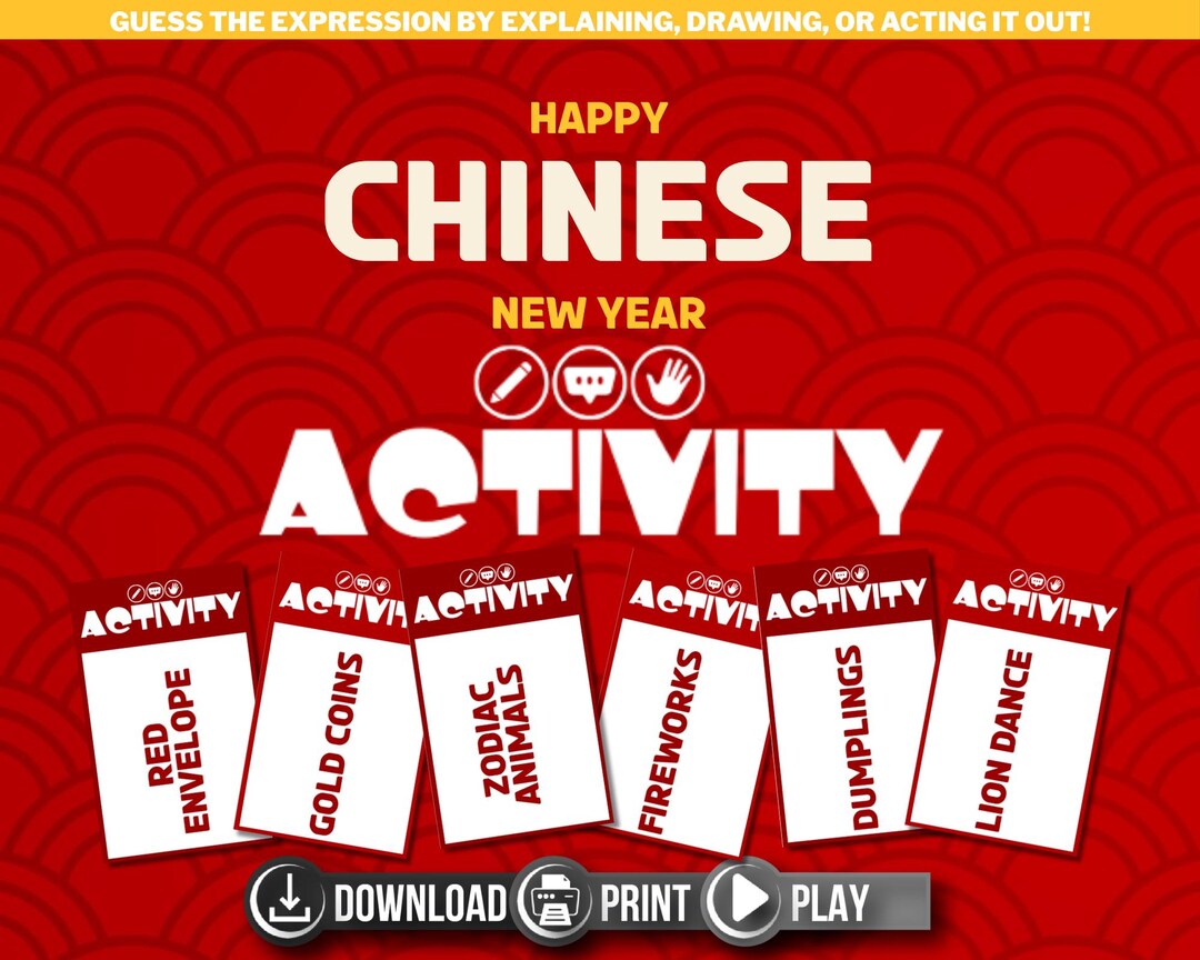 Chinese New Year Activity Game Printable | Activity Party Game ...