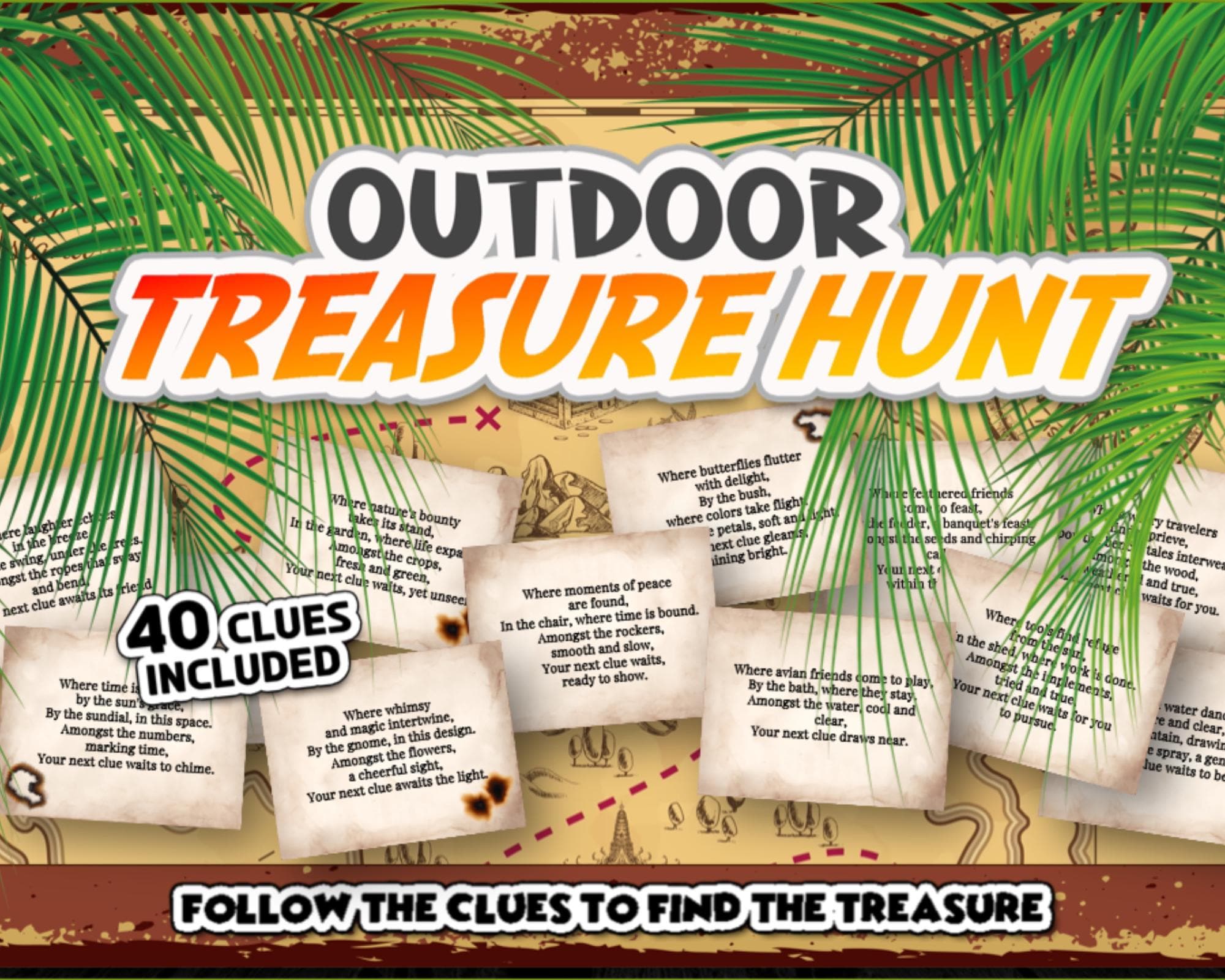 Outdoor Treasure Hunt | Outside Treasure Hunt | Scavenger Hunt Outdoor ...