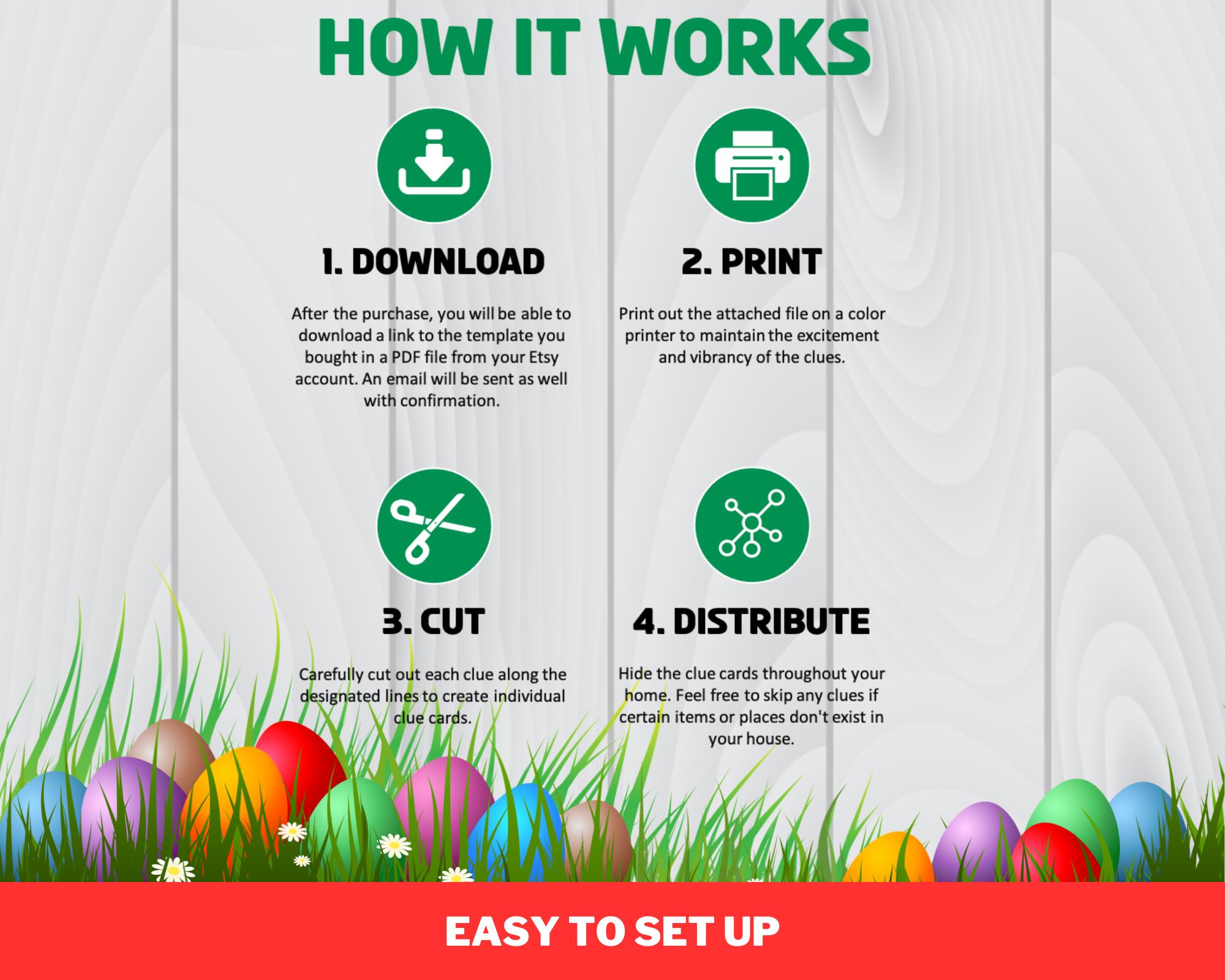 Easter Treasure Hunt Indoor | Easter Day Scavenger Hunt Indoor | Easter ...