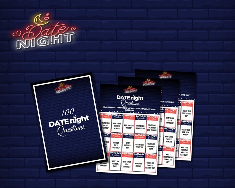 100 Date Night Questions Printable | Relationship Questions Game ...