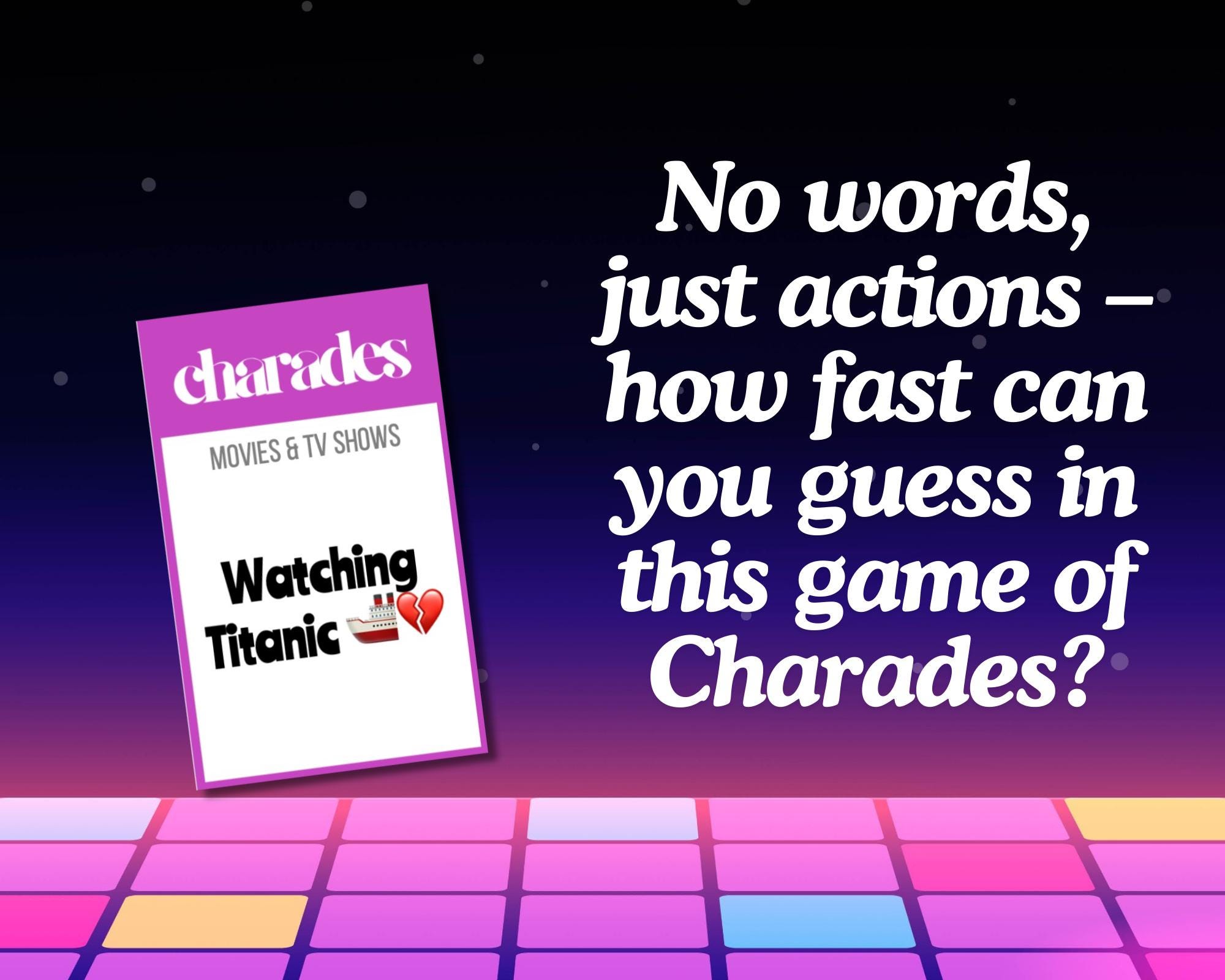 80s-90s Nostalgia Charades Game Printable | Charades Party Game | 80s ...