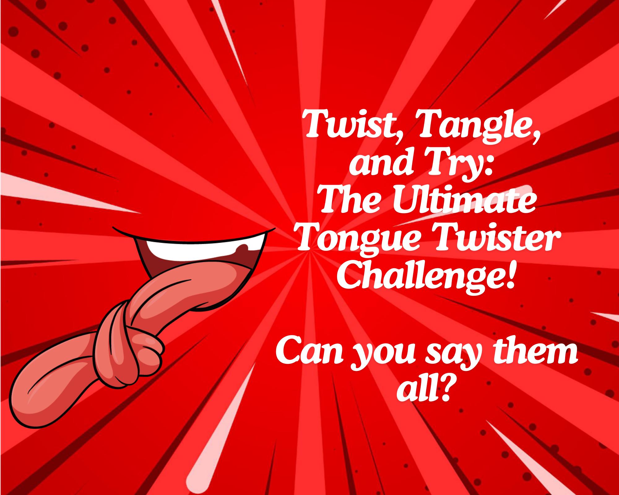 Classic Tongue Twisters Printable | Fun Challenge Game | Family or ...