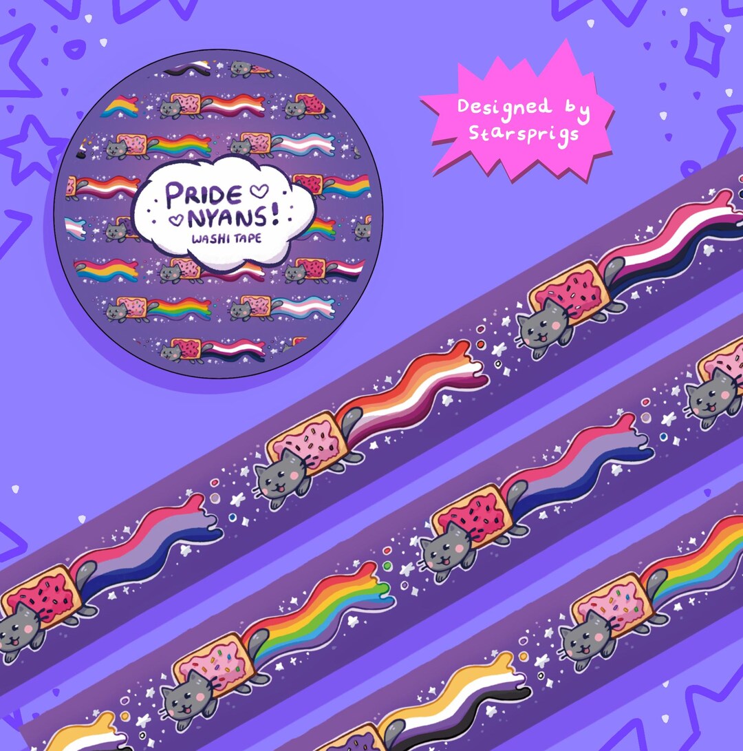 Nyan Cat Pride Flag Washi - Etsy