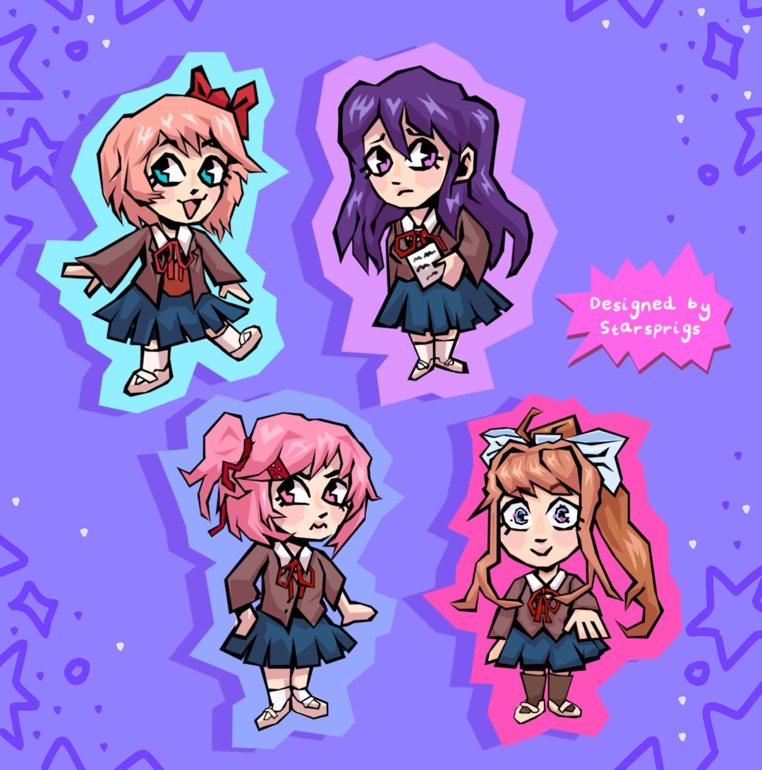 Doki Doki Literature Club Sticker Pack - Etsy