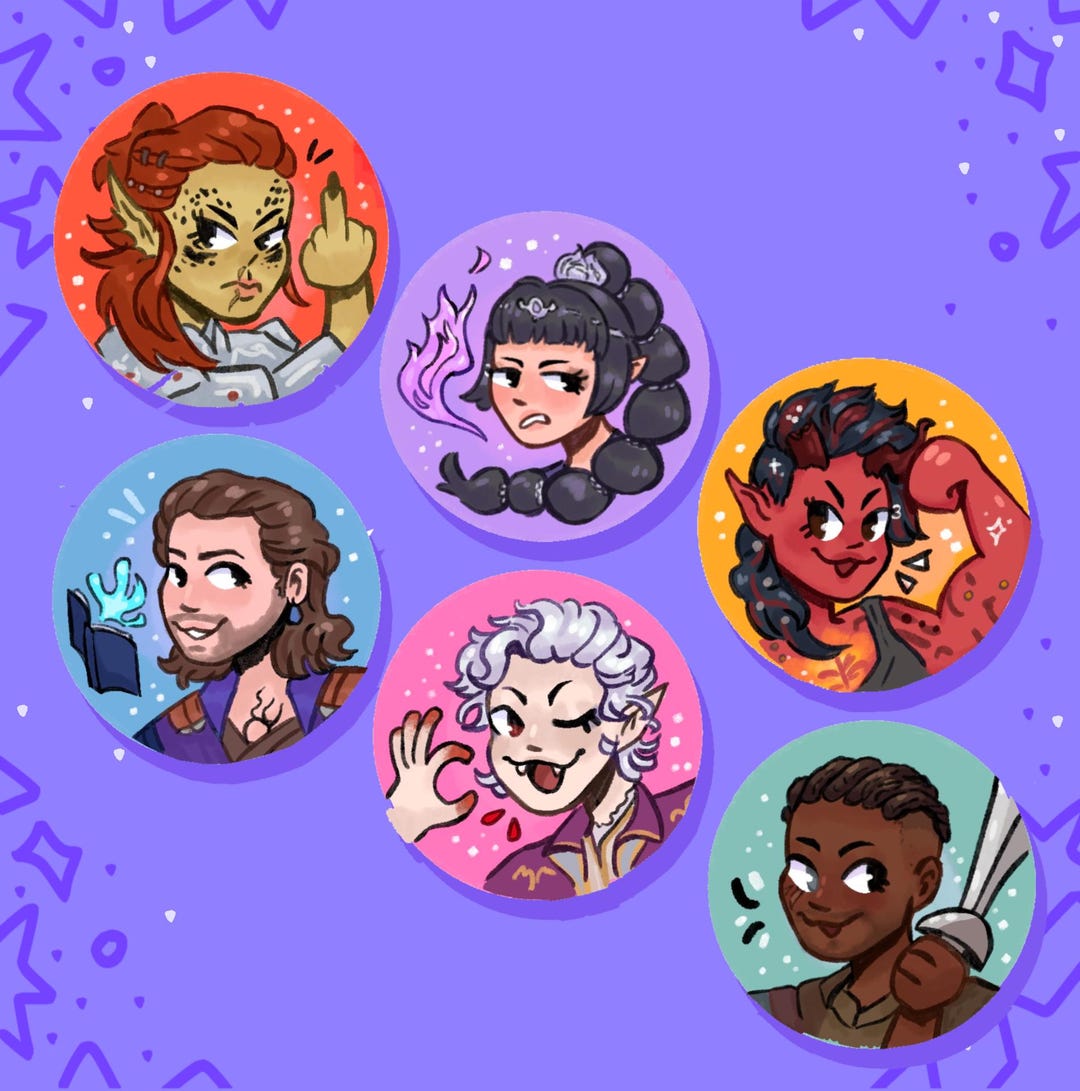 BG3 Party Member Badges - Etsy