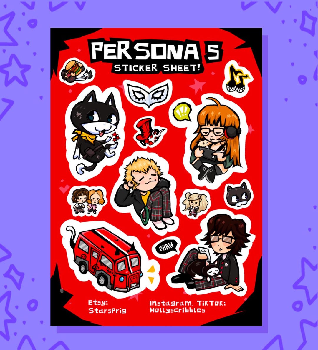 Persona 5 Sticker Sheet - Etsy