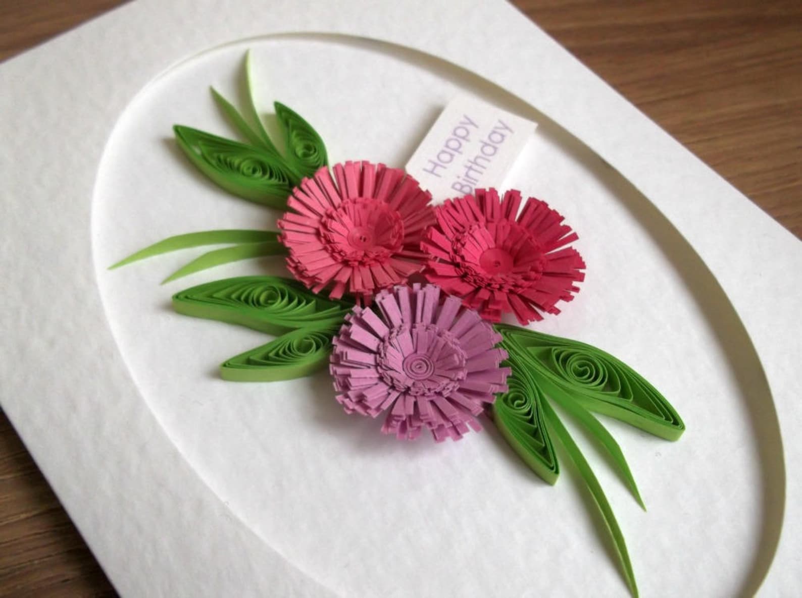 Quilled Birthday Card Personalized Handmade Quilled | Etsy