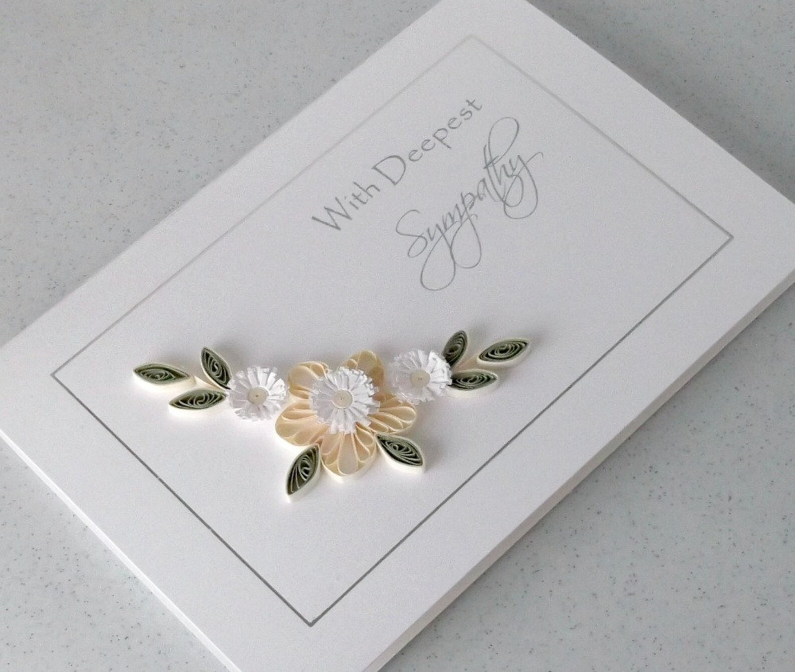 Handmade Card, Deepest Sympathy, Paper Quilling Flowers - Etsy