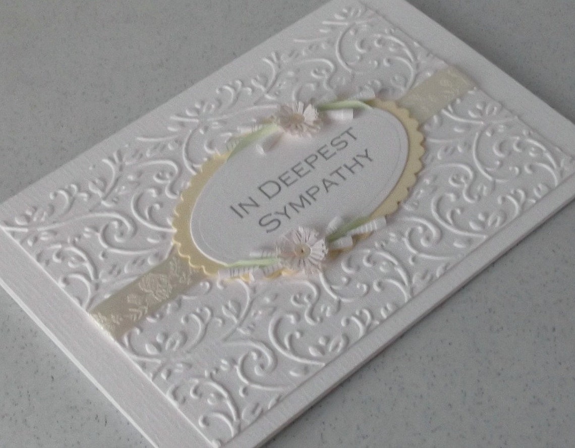 Quilled sympathy card handmade paper quilling flowers | Etsy