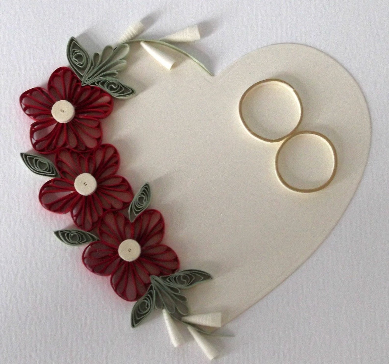 Quilled Wedding Congratulations Card - Etsy