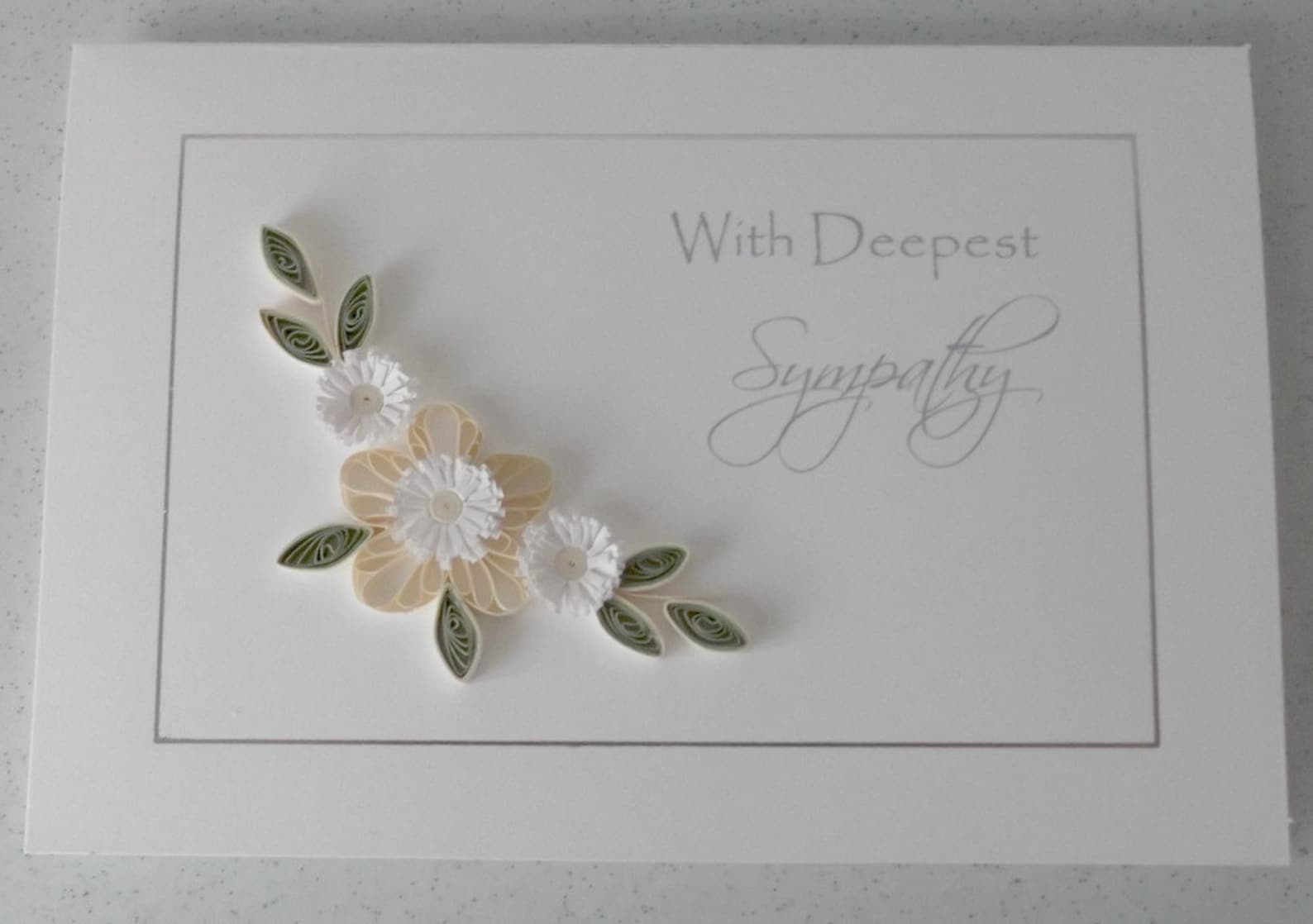 Handmade Card, Deepest Sympathy, Paper Quilling Flowers - Etsy