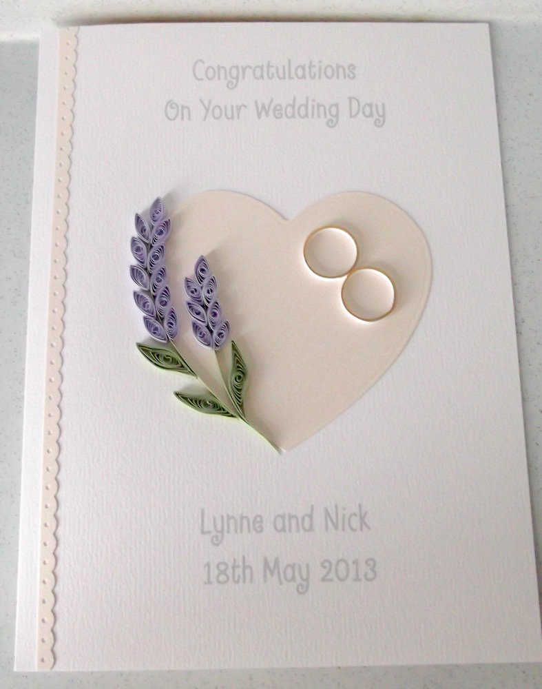 Wedding Card Handmade Personalized Quilled Wedding Day - Etsy Canada