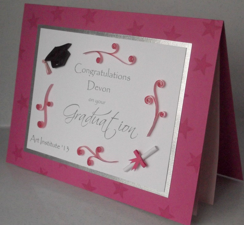 Handmade Graduation Card, Quilled, Personalized - Etsy