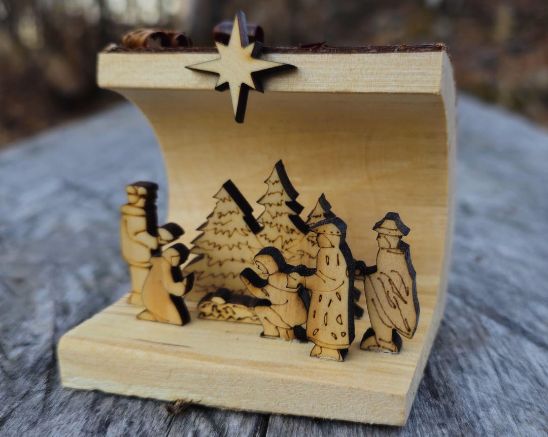 Alaska Wood Nativity - Etsy