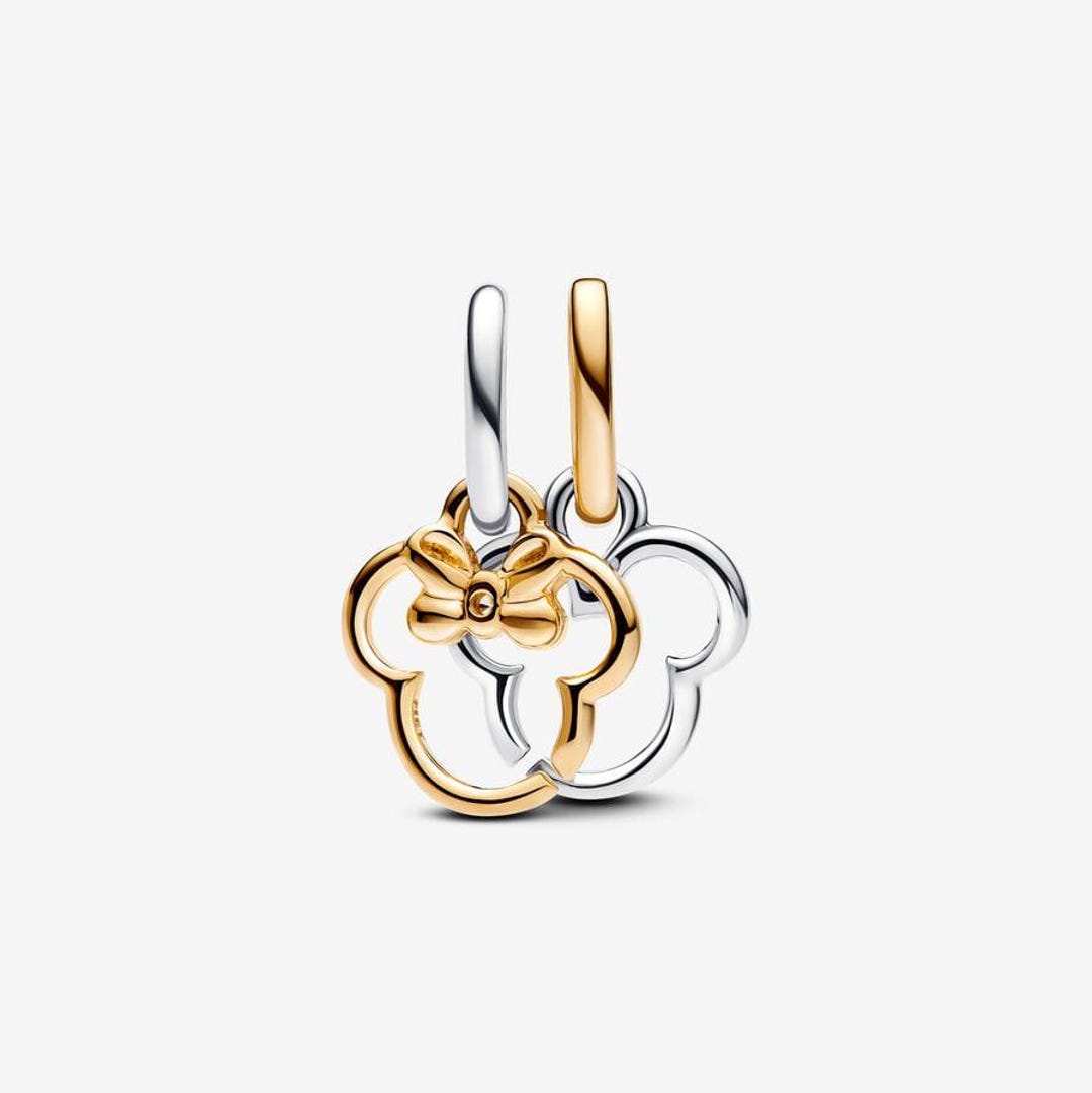 PANDORA Mickey Mouse & Minnie Mouse Splittable Dangle Charm - Etsy