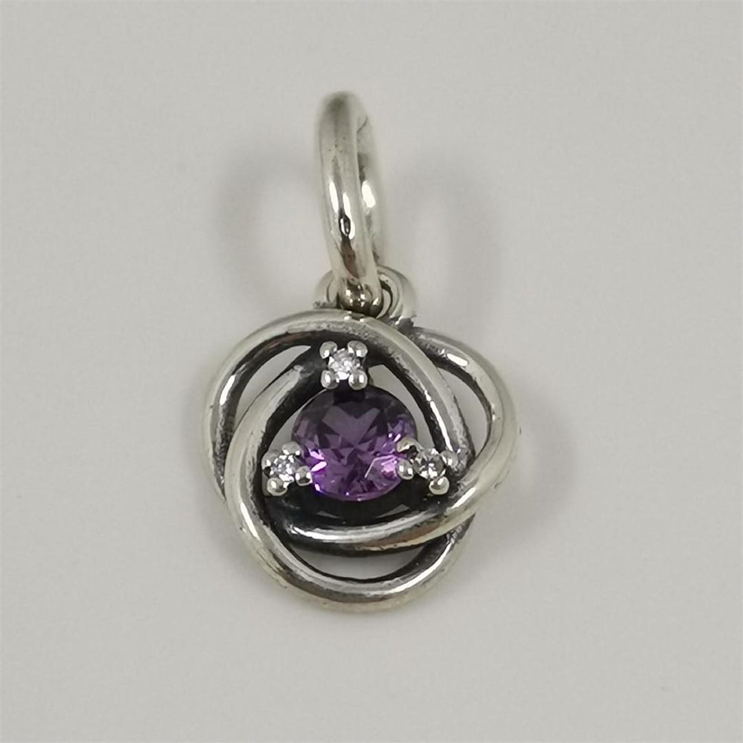 Pandora February Birthstone Purple Eternity Circle Dangle Charm - Etsy