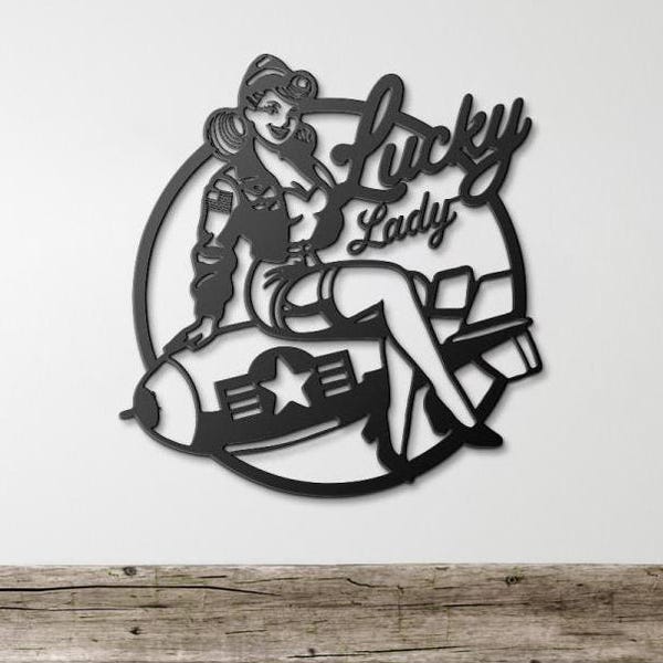 Vintage Pinup Girl Sign - Etsy