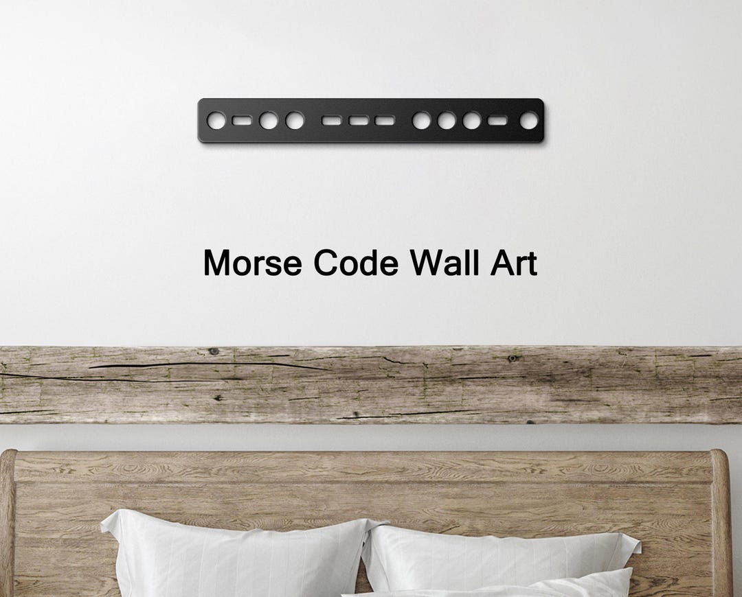 Morse Code Art Love Metal Wall Art: Minimalist Anniversary for Modern ...