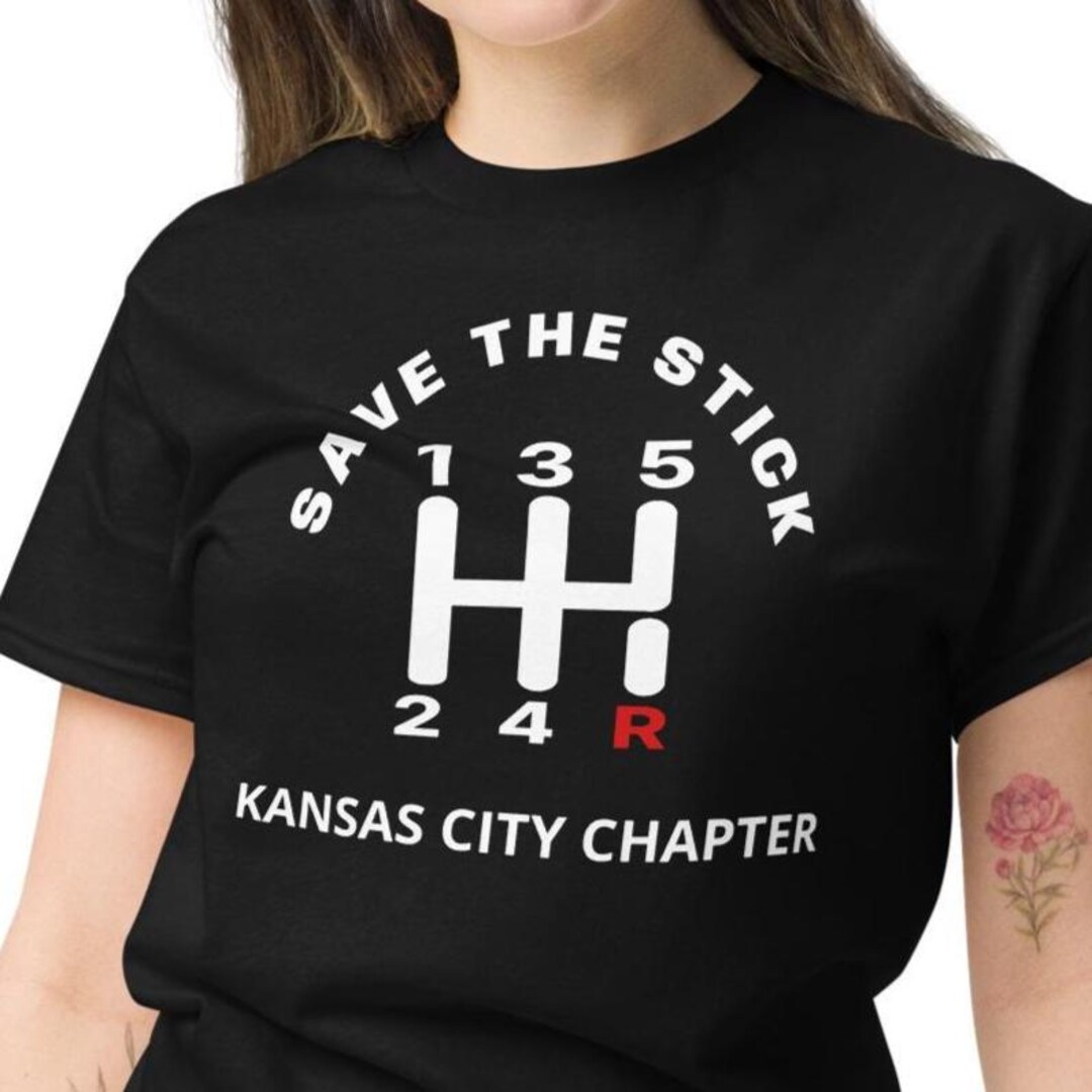 Car T-shirt - Save the Stick Manual Transmission Shirt: Custom City ...