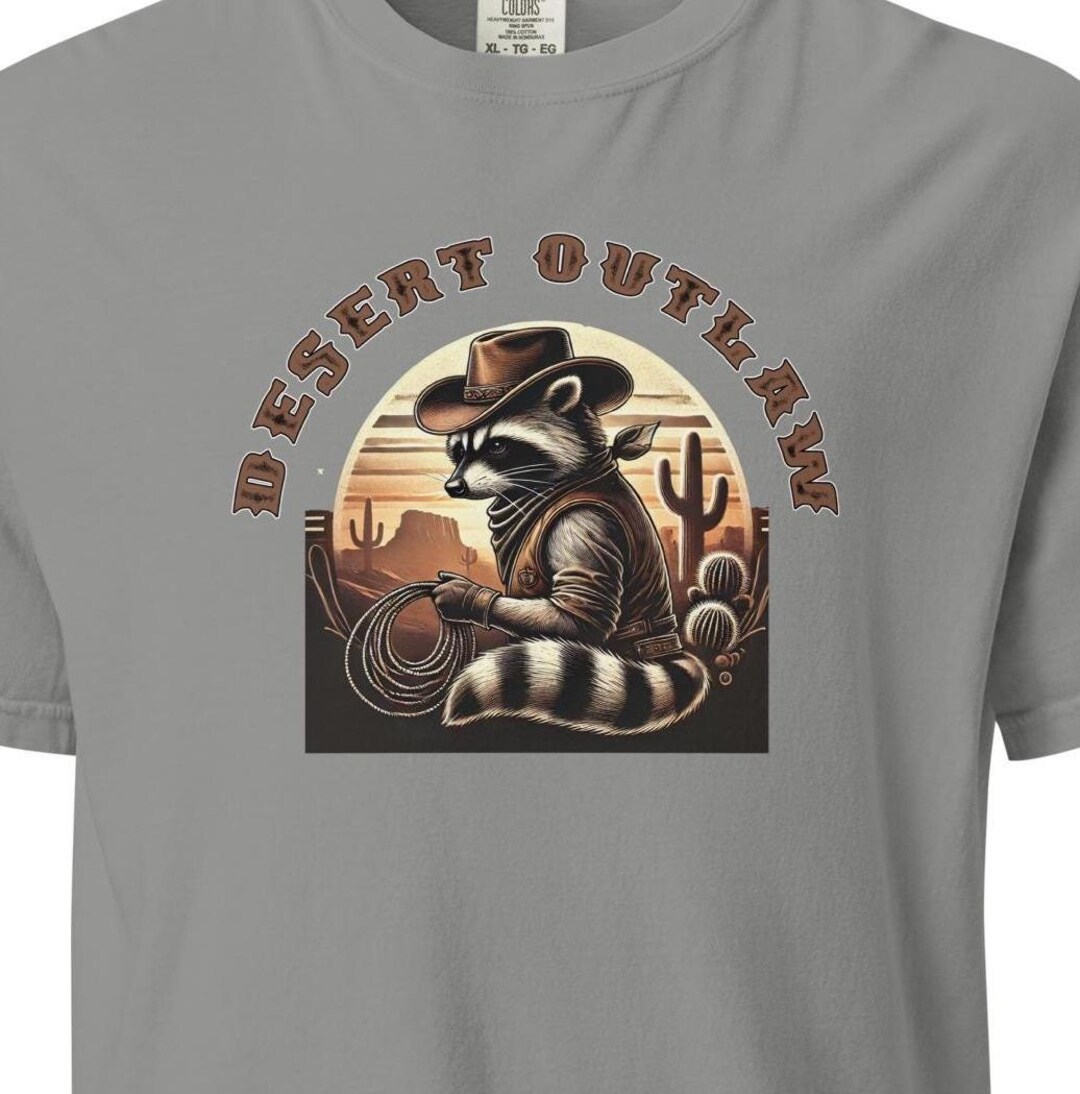 Desert Outlaw Raccoon Art Print Western Wall Decor Cowboy Raccoon ...