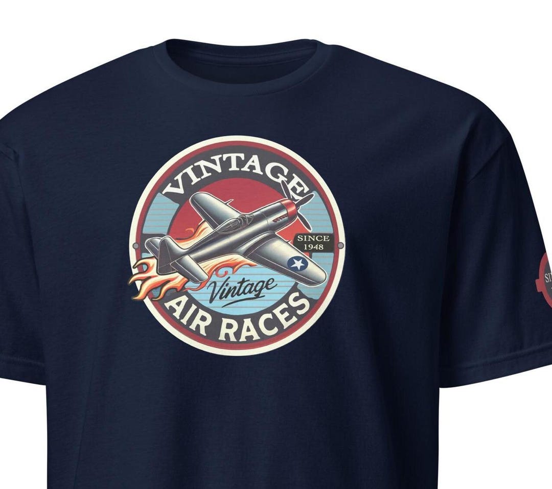 Vintage Air Races T-shirt - Retro Plane Graphic Tee, Unisex Aviation ...
