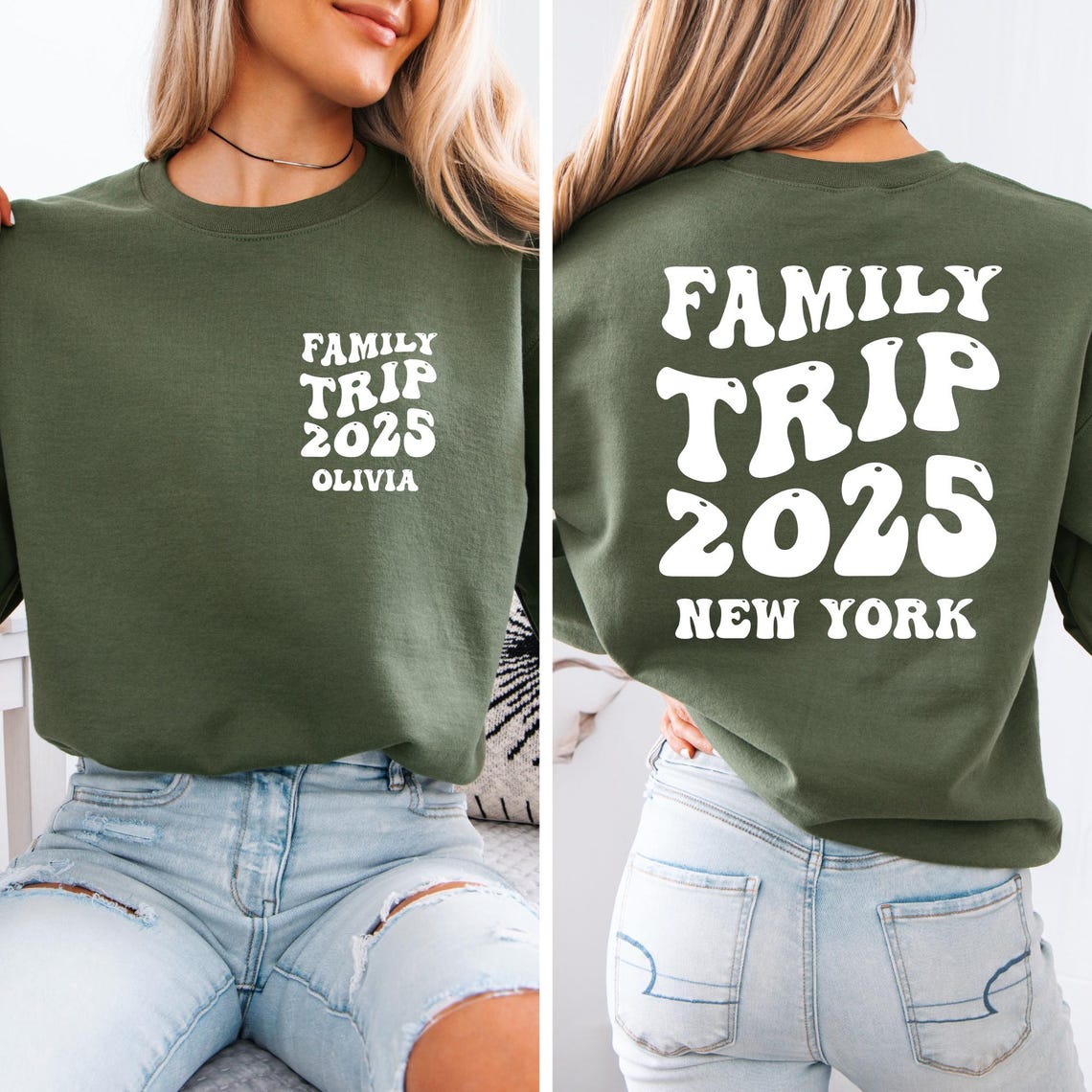 Custom Family Trip Sweatshirt, Custom Trip Location and Name Hoodie ...