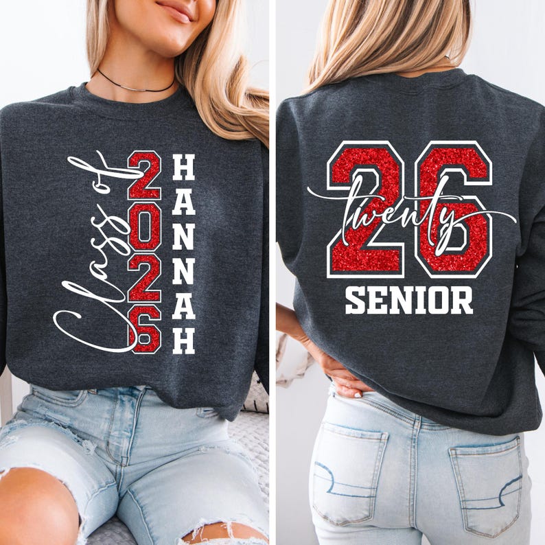Custom Senior 2026 Hoodie, Personalized Senior Sweatshirt, Class of ...