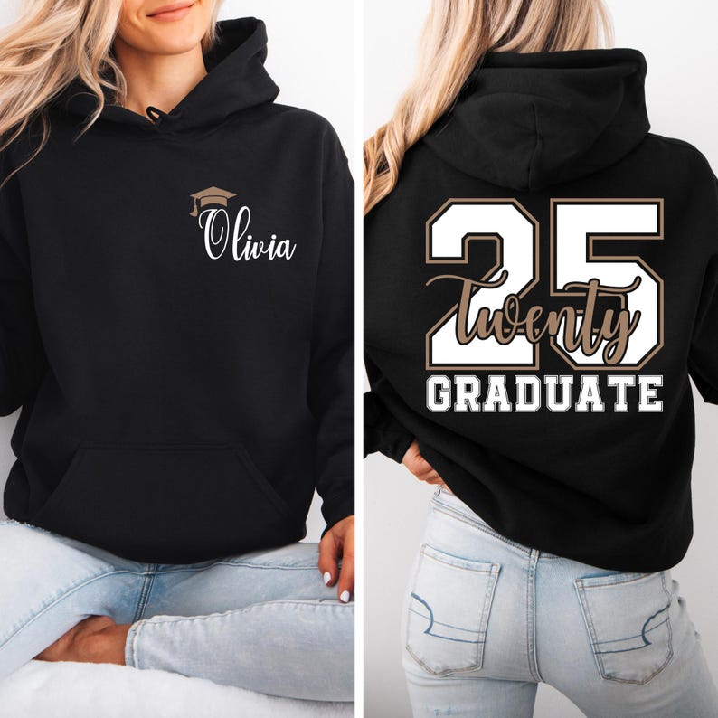 Custom Graduation 2025 Sweatshirt, College Senior Hoodie, Class of 2025 ...