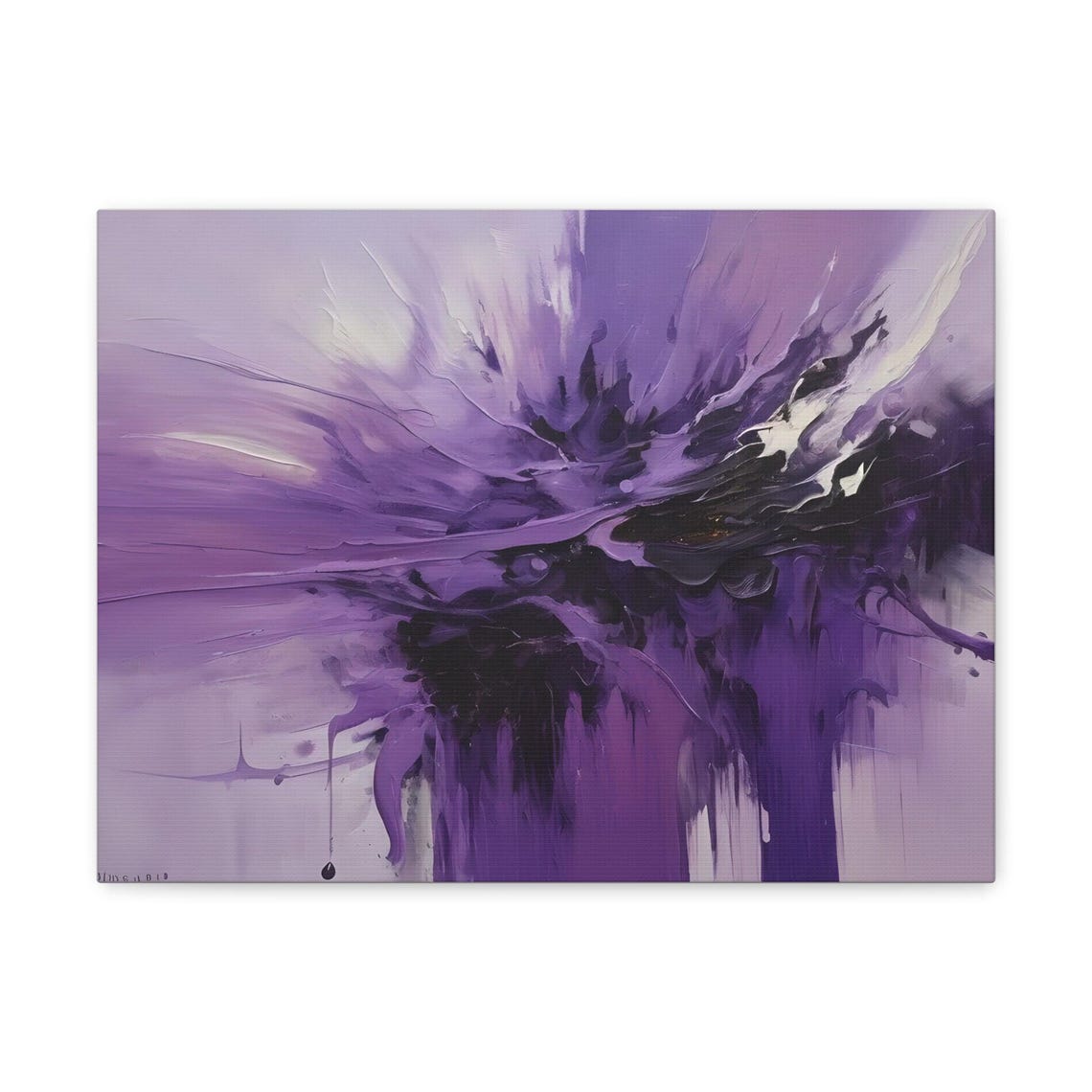 Canvas Wall Art Large Purple Abstract - Etsy
