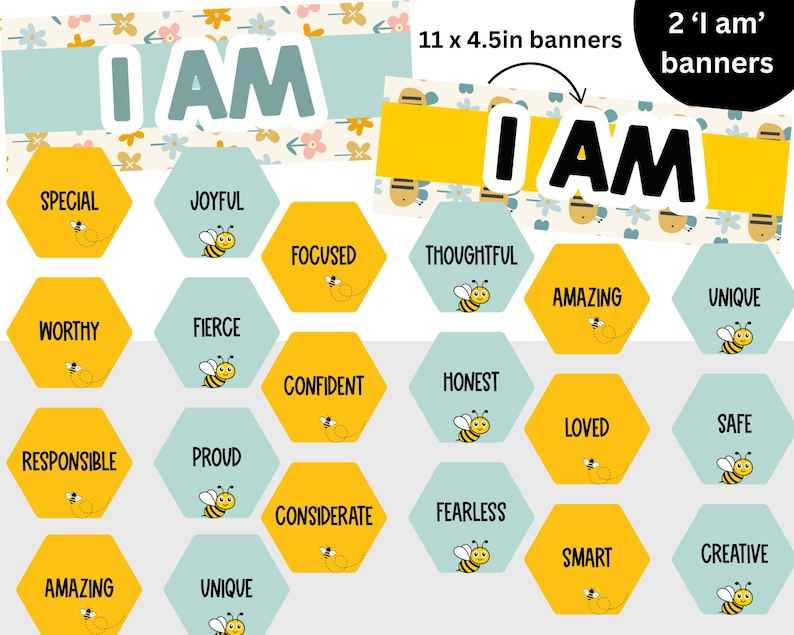 Bee-themed Affirmation Station Cards | Positive Classroom Decor ...