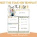 Editable Meet the Teacher Template | Printable Back-to-school Teacher ...