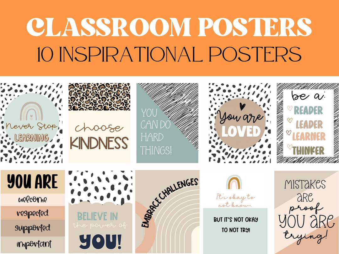 Classroom Motivational Posters | Motivational Classroom Posters Set ...