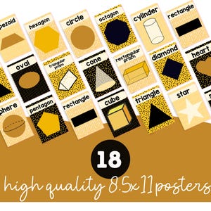 Classroom Posters | 2D and 3D Shapes | Bee Theme Classrooms | Geometry ...