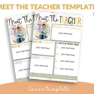 Editable Meet the Teacher Template | Printable Back-to-school Teacher ...