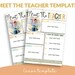 Editable Meet the Teacher Template | Printable Back-to-school Teacher ...