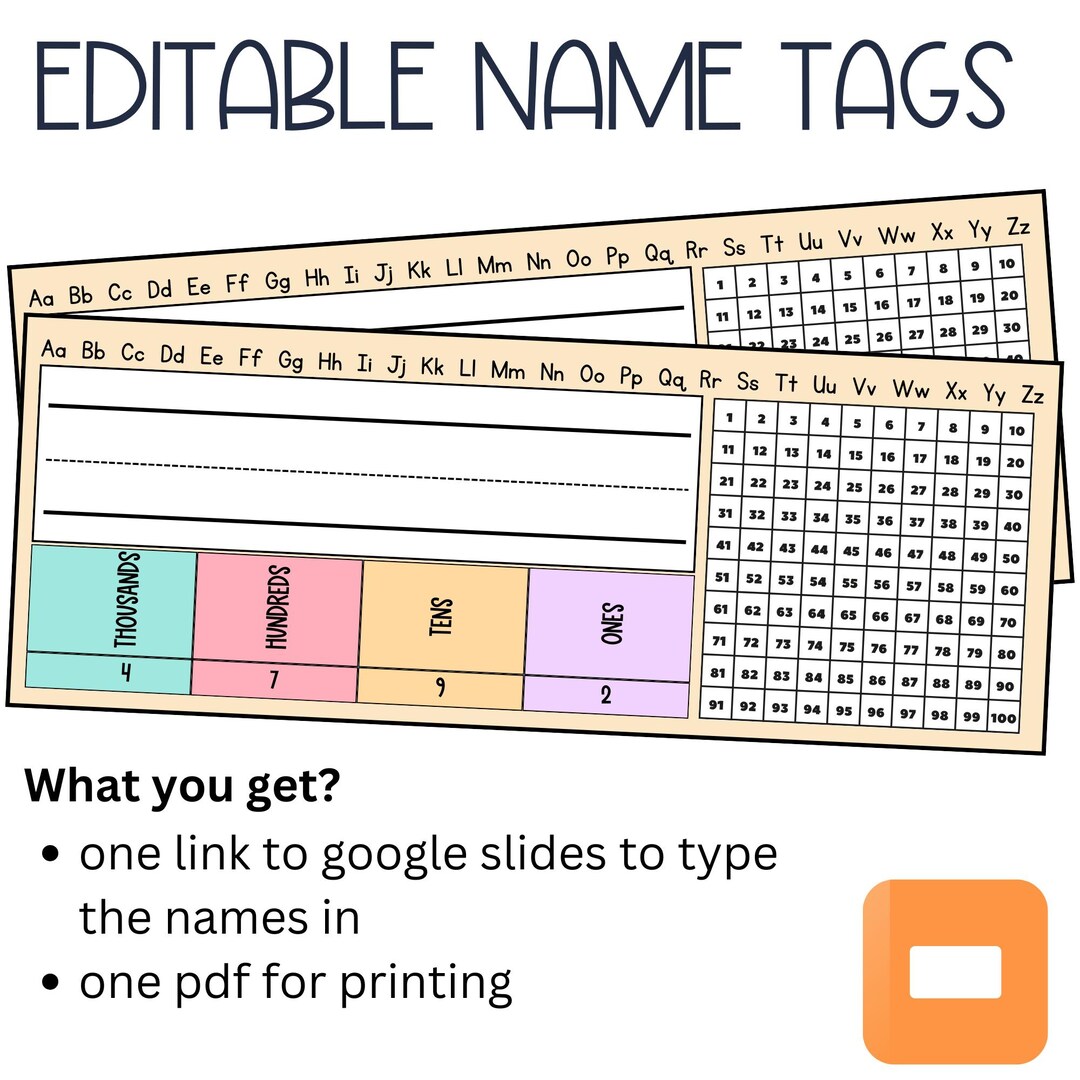 Editable Printable Name Tags for Teachers | Perfect for Labels & Desk ...