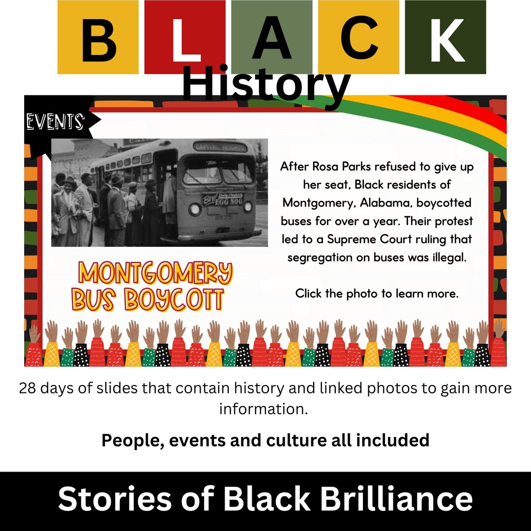 Black History Month Slides| Black History Month Education | Activity K ...