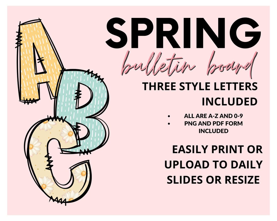 Spring Bulletin Board Letters | Mix & Match Display Letters | Classroom ...