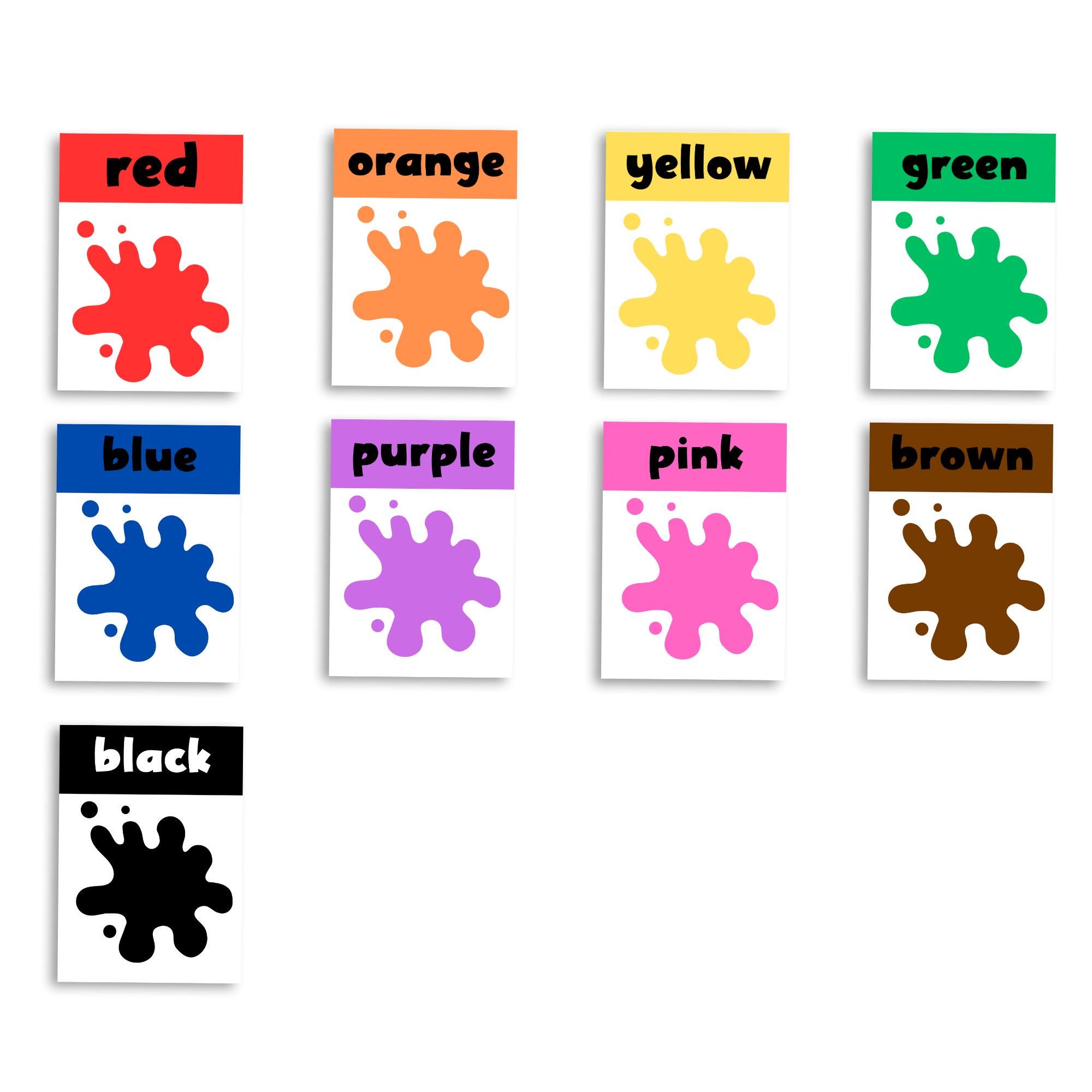 Printable Color Posters | Kindergarten Color Chart | Classroom Decor - Etsy