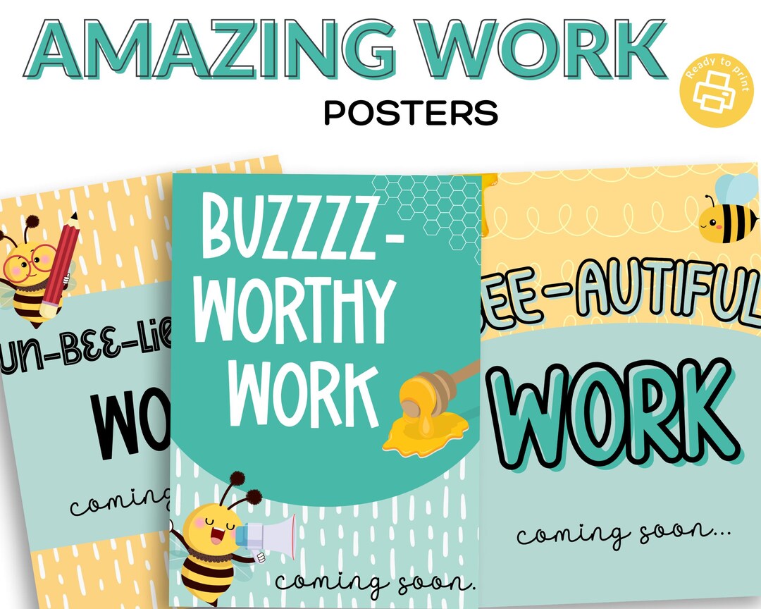 Bee-themed Amazing Work Posters | Bulletin Board Display | Classroom ...