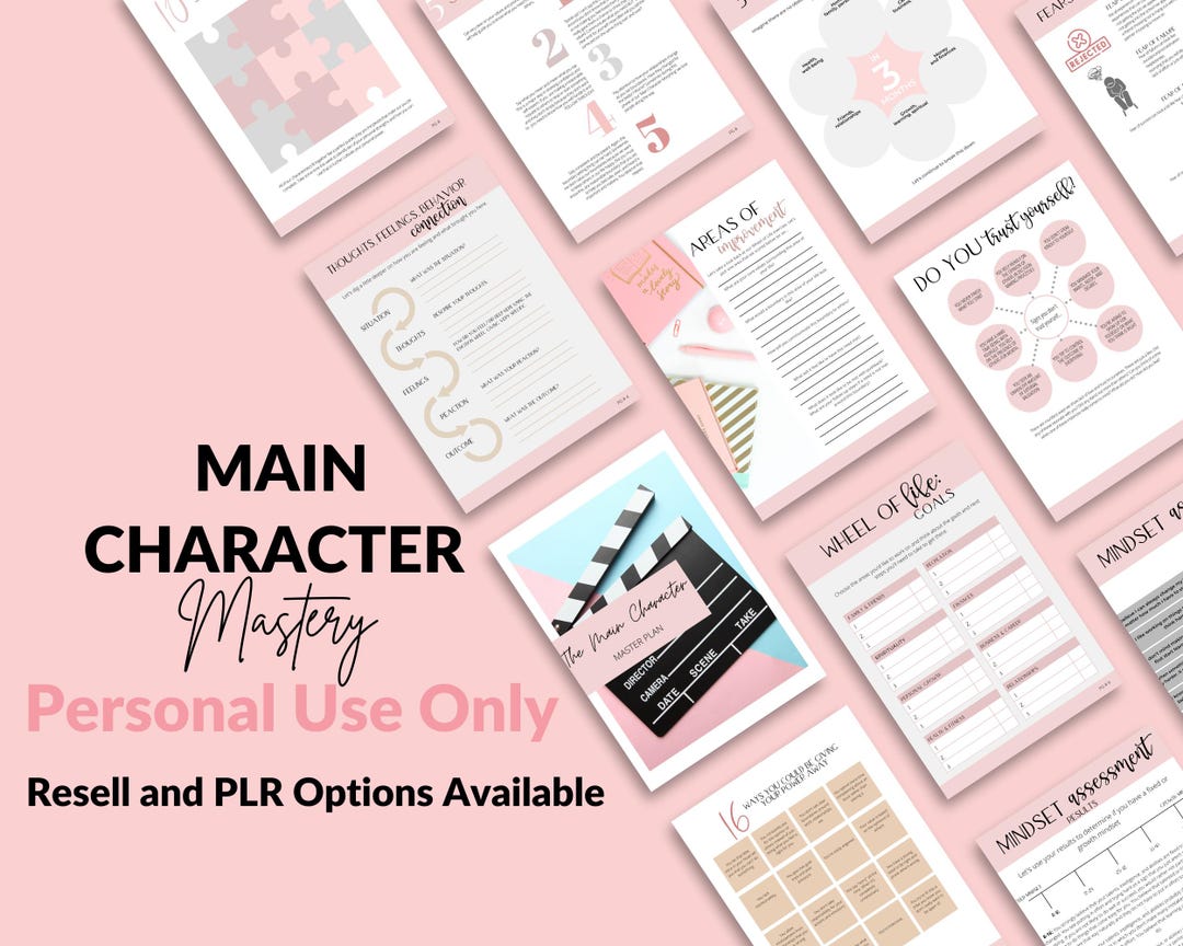 Main Character Master Plan Digital Workbook for Personal Growth Self-coaching Guide Self Help ...