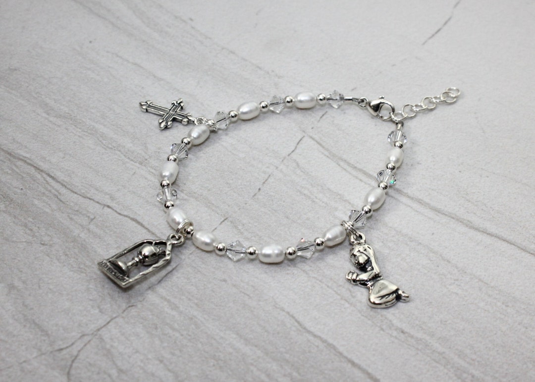 First Communion Bracelet - Etsy