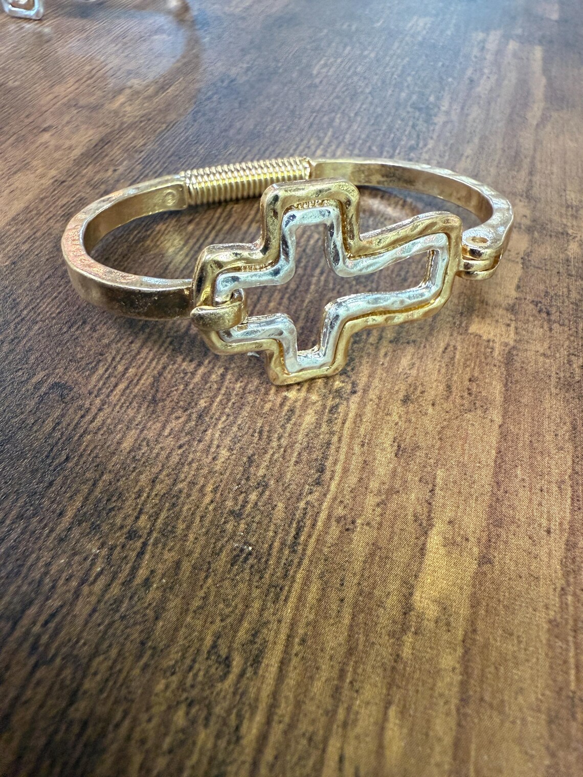 Beautiful Mixed Metal Cross Cuff Bracelet Gold OR Silver - Etsy