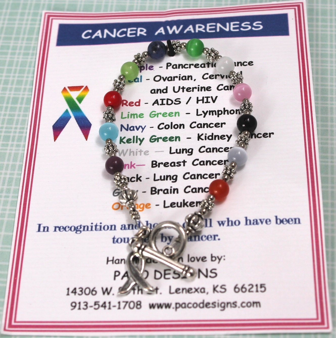 Cancer Awareness Bracelet - Etsy