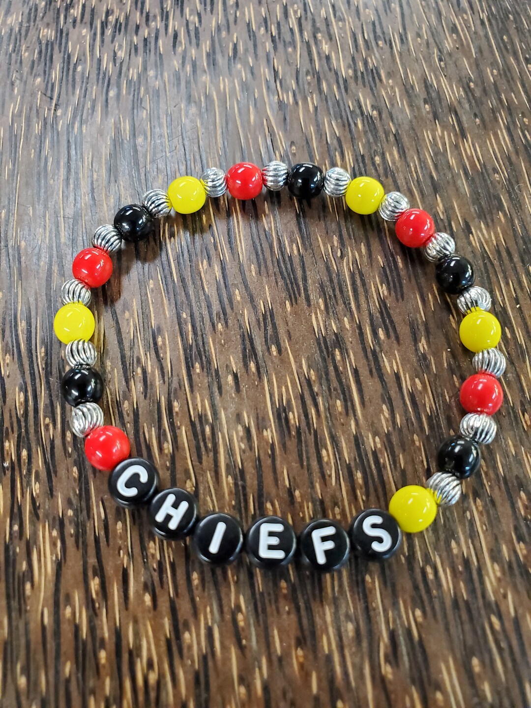 Kansas City Chiefs Beaded Bracelet - Etsy