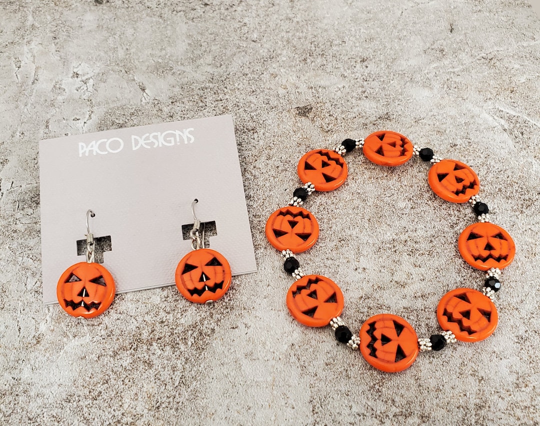 Halloween Bracelet and Earring Set - Etsy