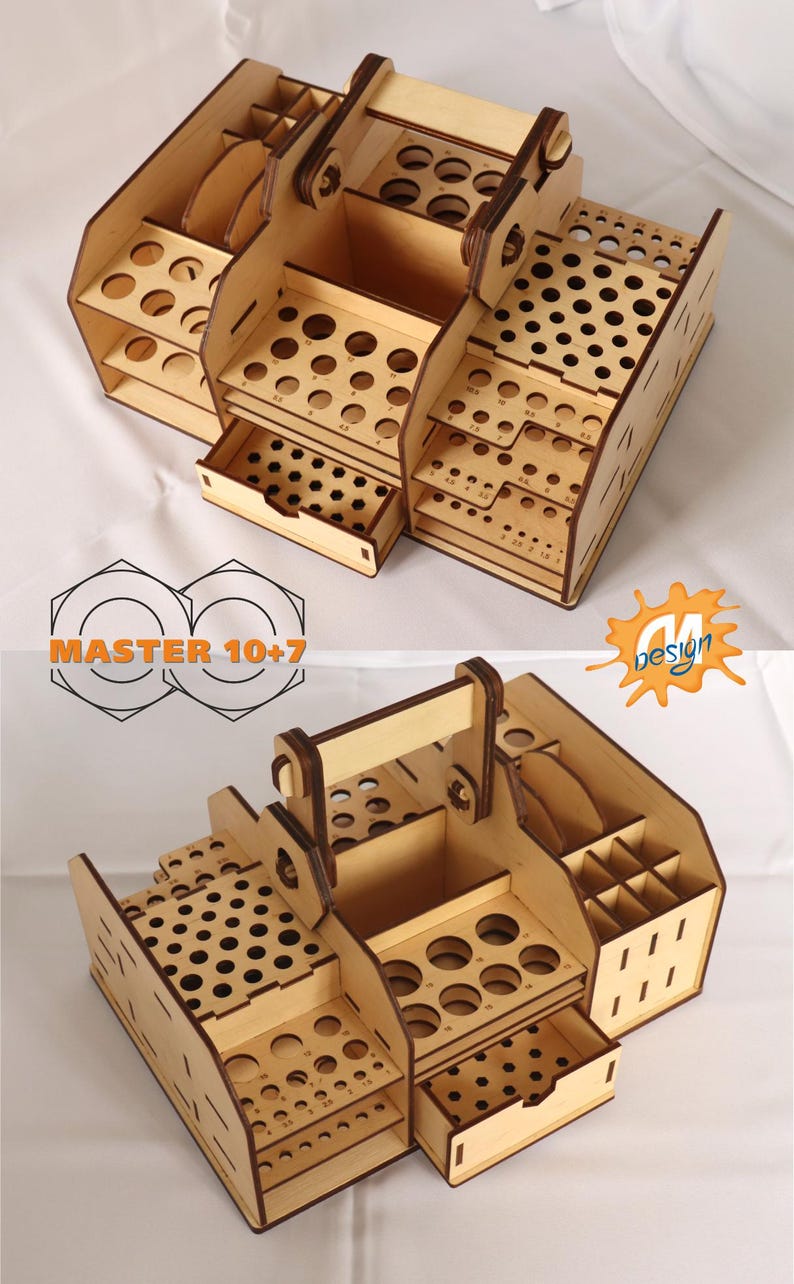 Tool Rack Plywood, Tool Storage Rack, Handcrafted Wooden Tool Holder ...