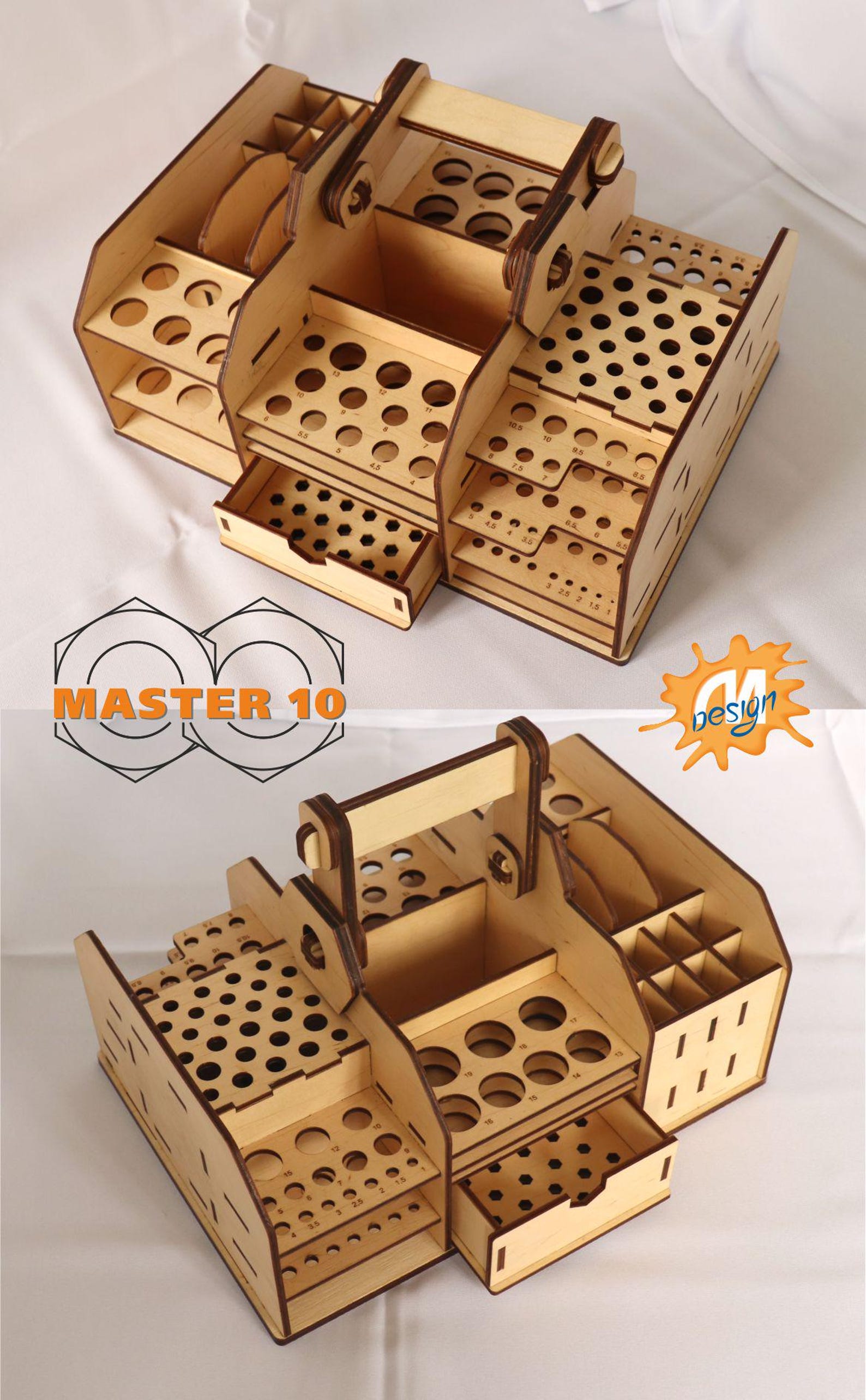 Tool Rack Plywood, Tool Storage Rack, Handcrafted Wooden Tool Holder ...