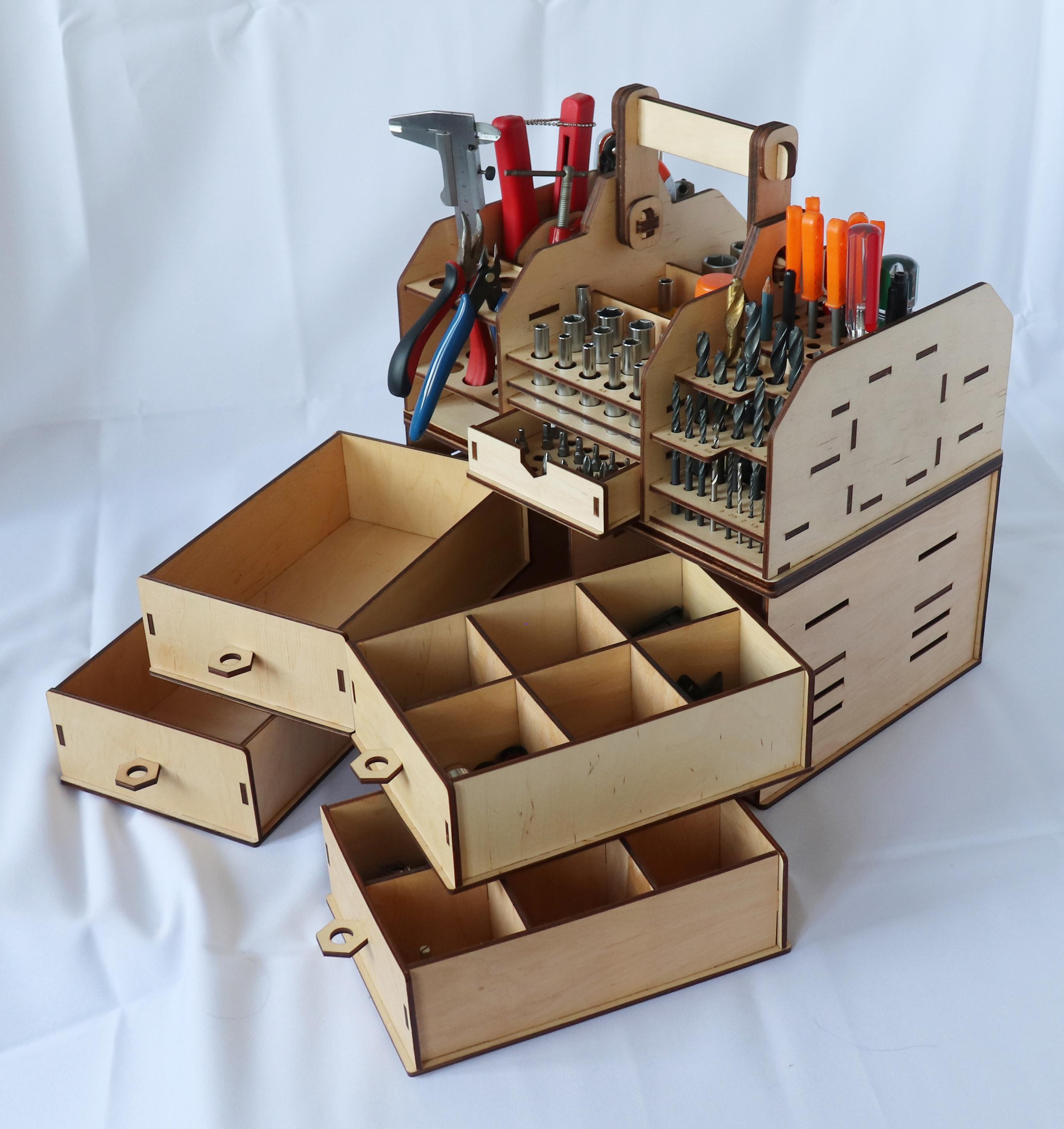 Tool Rack Plywood, Tool Storage Rack, Handcrafted Wooden Tool Holder ...